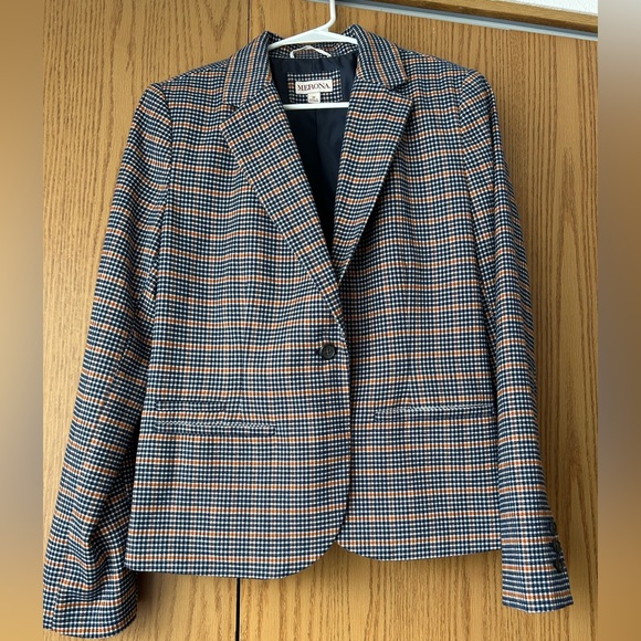 Merona | Jackets & Coats | Merona Blazer For Women Blue And Orange ...
